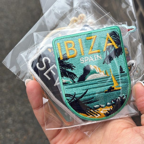 Ibiza Spain 3" Travel Patch Embroidered Iron on Sew Badge Souvenir Flag ...