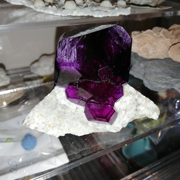 Amazing Nice - TOP Luster Deep Purple ALUNITE Crystal on MATRIX From ...