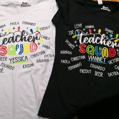 Teacher Squad Svg, Christmas Svg, Christmas Lights Cut Files, Holidays ...