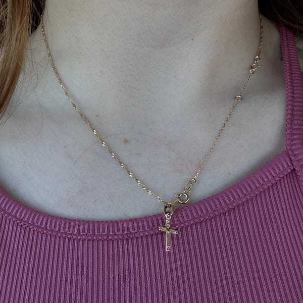 14k Solid Gold Necklace Extender: Adjustable Chain, Rose, White, Yellow ...
