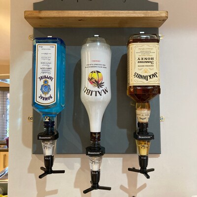 Handmade Pine Optics Bar, Personalised, Home Bar, Wall Mounted Optics ...