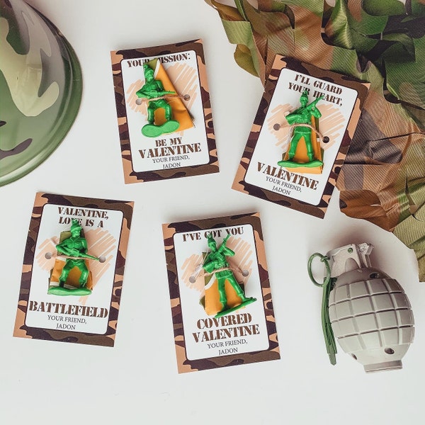 Kids Army Valentine Cards, Army Valentines Day Cards, Add Army Men ...