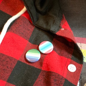 Aroace Aro Ace Pride Flag Pin Round Circle Button 1 | Etsy