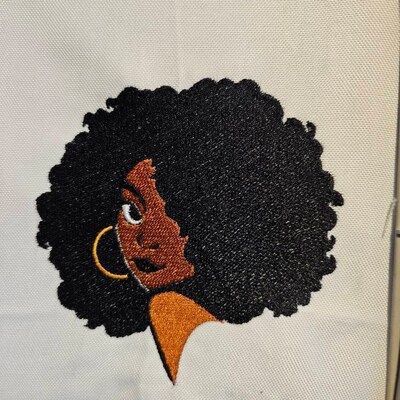 Black Woman Embroidery Design for Machine Embroidery Pes Dst Exp Hus ...