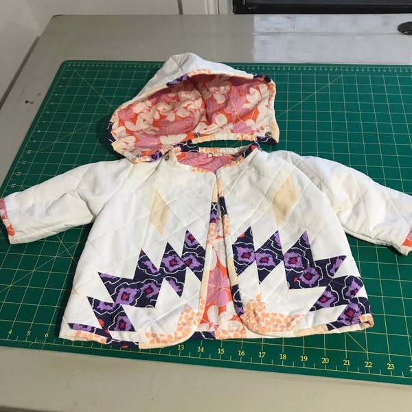 Quilted Baby Jacket Sewing Pattern: Reversible Hooded Design (PDF ...