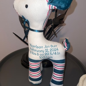 Keepsake Memory Puppy From Upcycled Clothes or Blanket/birth Stat Puppy ...