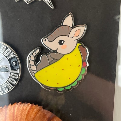 Tacodillo Pin Armadillo Pin Taco Pin Mexican Food Pin Kawaii Animal Pin ...
