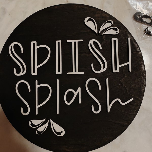 Splish Splash Sign, Bathroom Sign, Farmhouse Bathroom Sign, Farmhouse ...