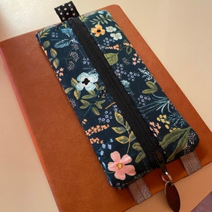 Floral Pencil Pouch/ Attachable Zipper Pouch/ Journal Pens/ Pen Pouch ...