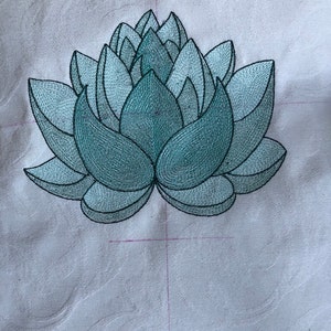 Lotus Embroidery Design, 6 Sizes, Flower Machine Embroidery Designs ...