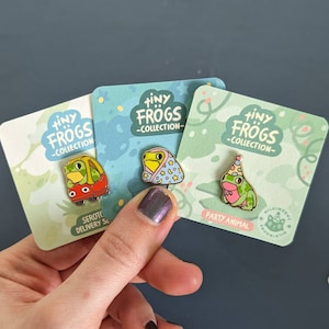 Golden Frog Hard Enamel Pin/ Tiny Frögs Collection Comfort Zone / Small ...