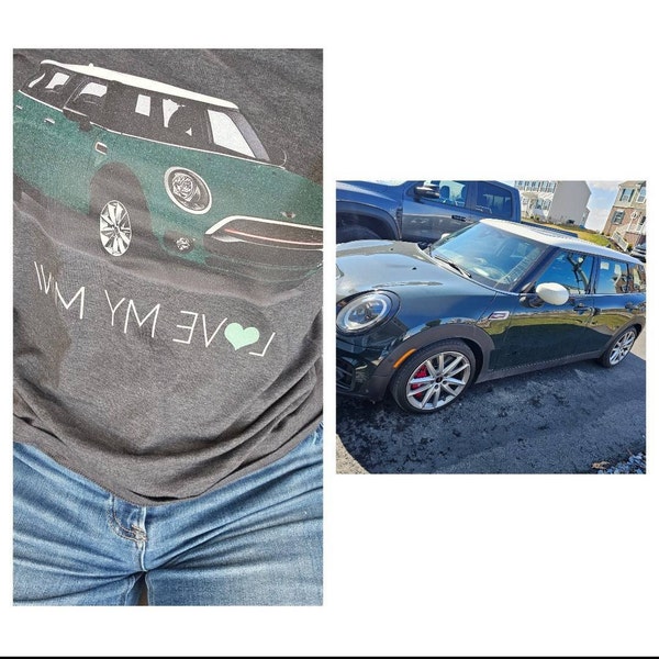 Mini Cooper Convertible Shirt, Love My Mini, Custom Car, MINI on the ...