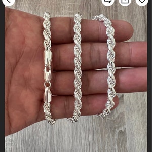 8mm 925 Solid Miami Cuban Sterling Silver Box Lock Chain Real - Etsy