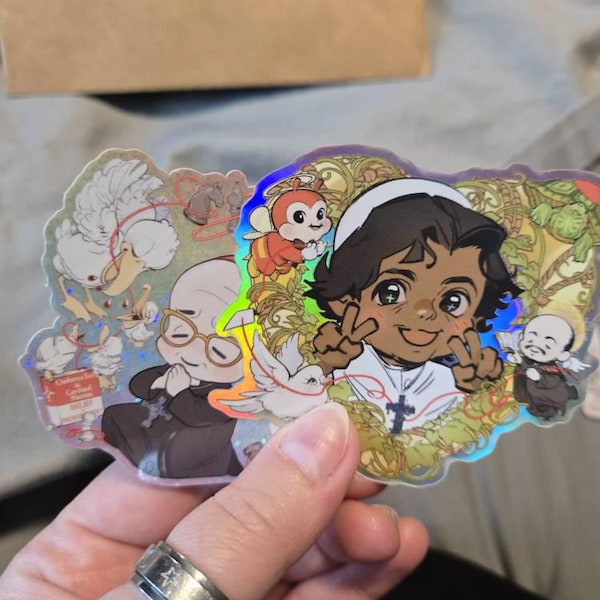 CONCLAVE Pope Innocent XIV Vincent Benitez Holographic Chibi Sticker - Etsy