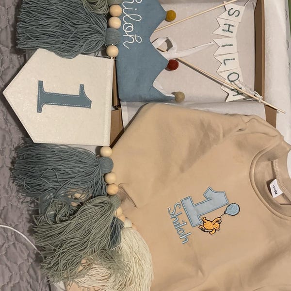 Number and Star Custom Linen Crown for Kids & Children's Birthday ...