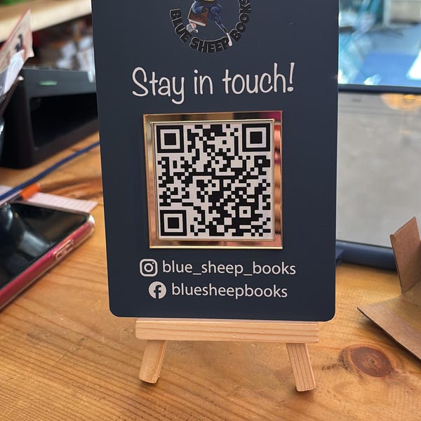 Mini QR Code Social Media Display Sign Facebook, Instagram, Business ...
