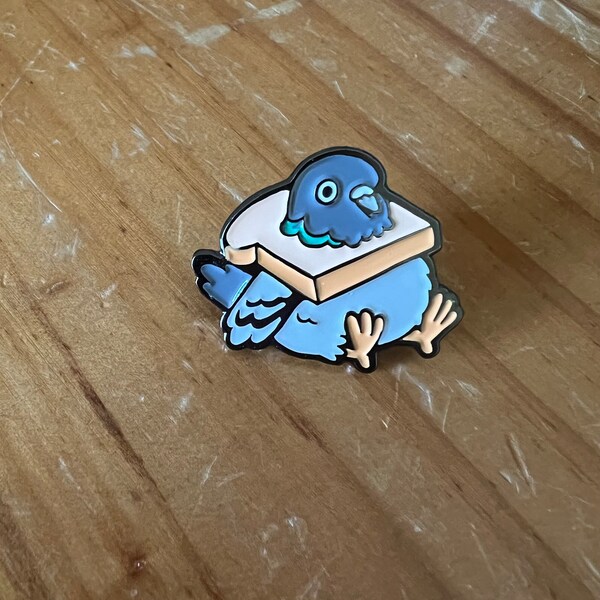 Fat Bread Pigeon Enamel Pin - Etsy