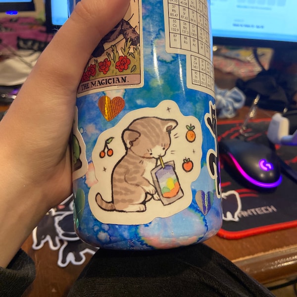 Feline Friends Sticker Set of 4 / Cat Meme Stickers / Kitten Stickers ...