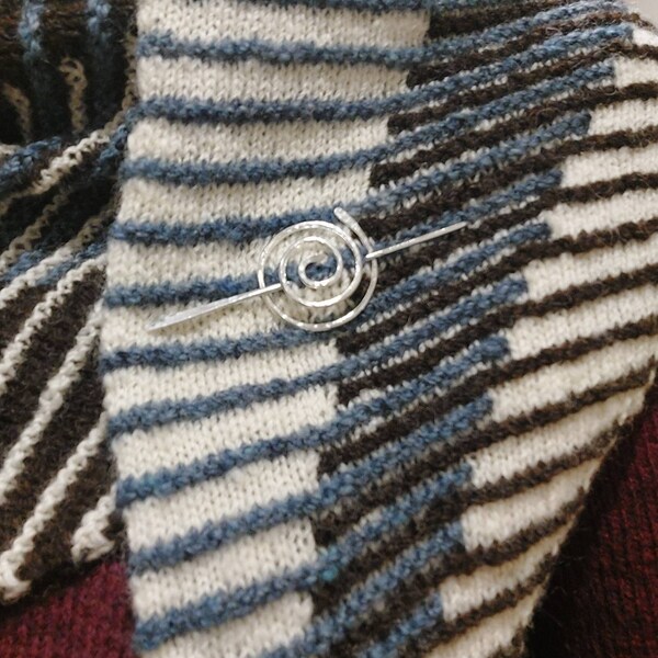 Large Scarf Ring, Hammered Copper Scarf Slide Buckle. Hand Forged Copper, Linen Scarf Retainer 8 ...