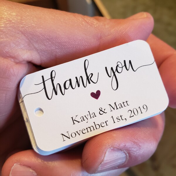 Mini Thank You Tags, Succulent Tags, Small Thank You Favor Tags ...
