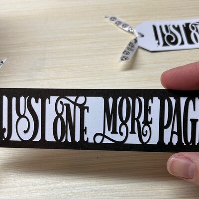 Just One More Page Bookmark SVG File - Etsy