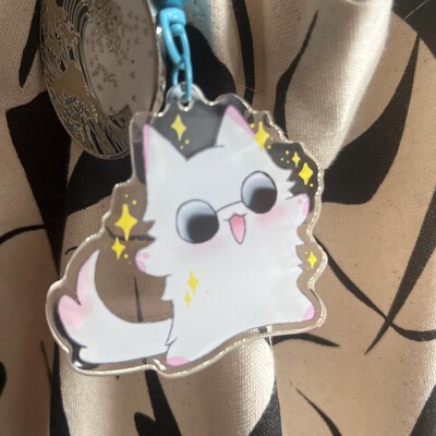 Holographic Sukuna Cat Sticker Jujutsu Sorcerer Cute Cat Anime Sticker ...