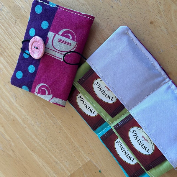 Sewing Pattern Tea Wallet DIY Tutorial - Tea Bag Holder Pdf Instant ...