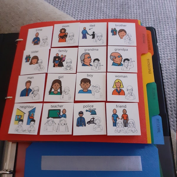 My Communicaid 1 Communication Book 215 Cards Bilingual English Spanish ...