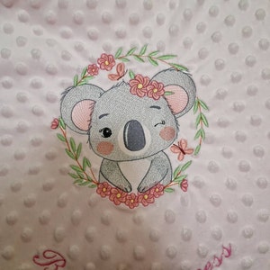 Koala Flowers Embroidery Designs Baby Embroidery Design Machine Animals ...