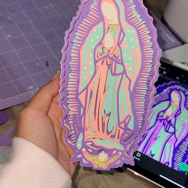 Our Lady of Guadalupe Svg, Virgin Mary 3D Multilayered SVG, Cricut File ...