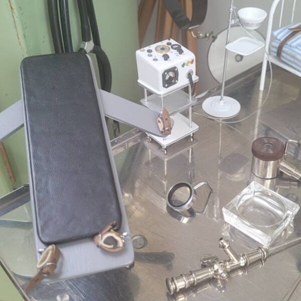 Dollhouse Miniature Handcrafted 1/12th Scale Electroshock Table Asylum ...