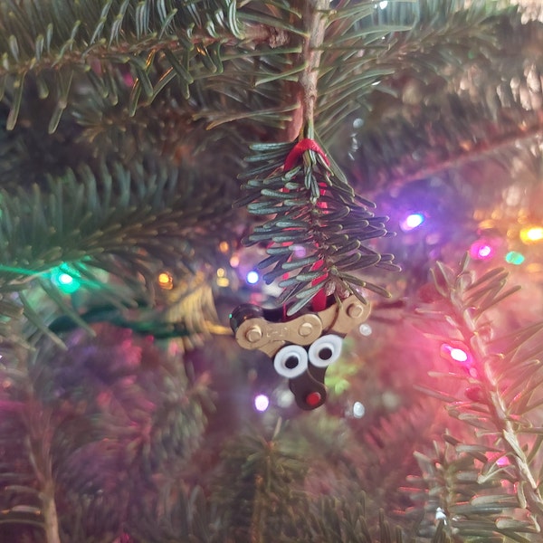 Christmas Tree Bicycle Ornament. Hand Made From Recycled Bicycle Chain ...