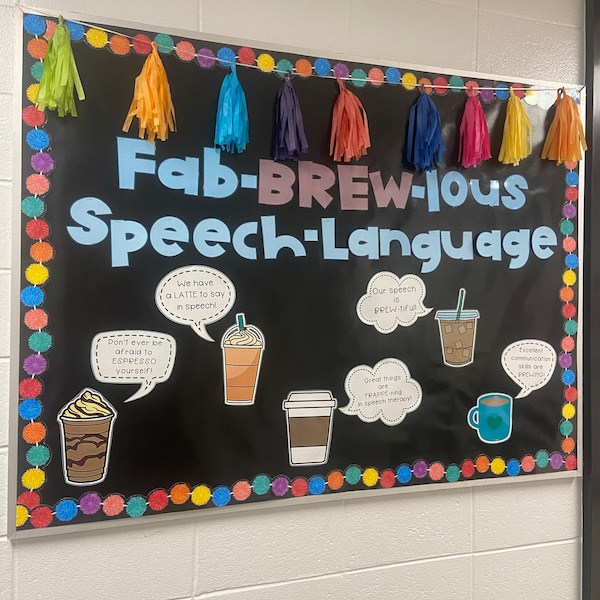 Speech Therapy Room Decor, Bulletin Board Kit, Fall Campfire S’mores ...