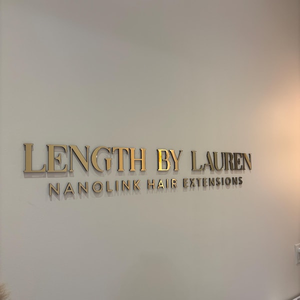 3D Wall Letters for Wall in Brushed Silver Color, Reception or Entryway ...