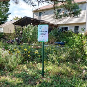 Pollinator Habitat in Progress Sign Promoting Native Plants Quality ...