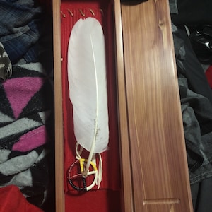 Osage Made Native American Cedar Feather Box for Storing Eagle, Roach ...