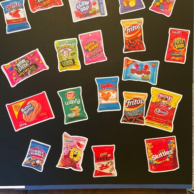 Snack Themed Food Chocolate Potato Chips Decorative Stickers, Die Cut ...