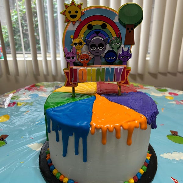 Sprunki Cake Topper | Sprunki Birthday Decoration | Sprunki Party ...