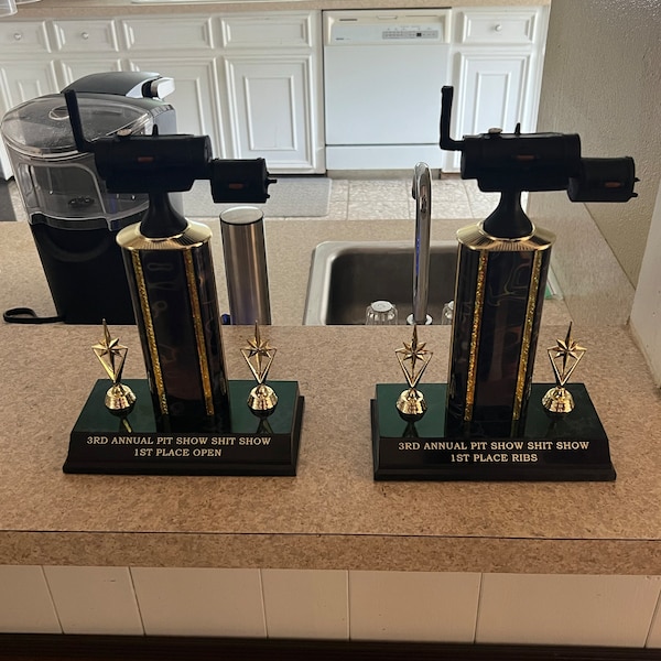 BBQ Smoker Trophy BBQ Award. Free Custom Engraving - Etsy