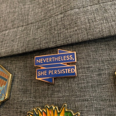 Nevertheless, She Persisted Feminist Pin, Elizabeth Warren Enamel Pin ...