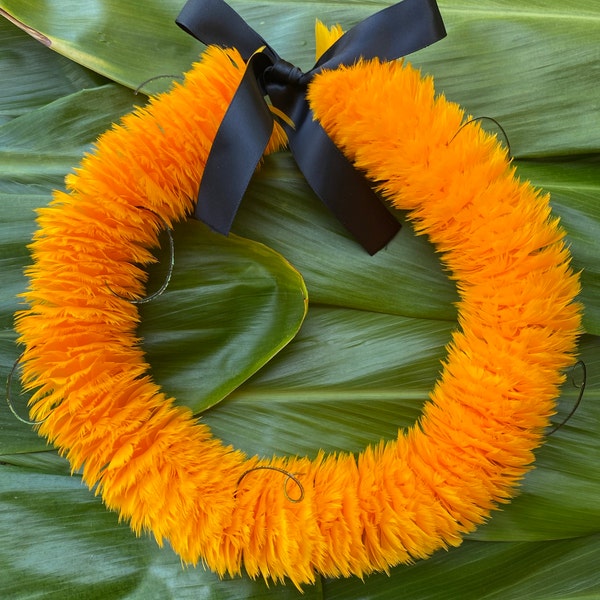 Bold and Dramatic This Everlasting 3 Strand Ilima Recreation Ribbon Lei ...