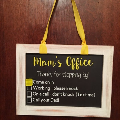 Moms Office Door Sign,sign for Home Office,do Not Disturb Sign,on a ...