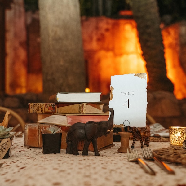 Handmade Paper Table Number Signs - Etsy