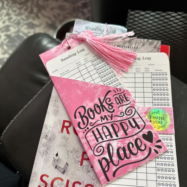 Bookmark Pouch + Reading Log & TBR Log Bookmarks || Colorful *BUNDLE ...