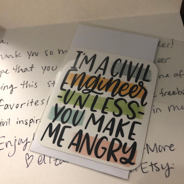 Civil Engineer Sticker, STEM Sticker, Engineering Sticker, Engineering ...