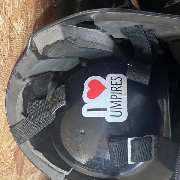 I Love Umpires Sticker, Catcher's Mask, Helmet Sticker, Umpire Sticker ...