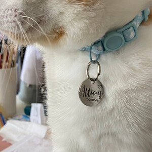 Personalised Cat Name Tag Cat Collar Tag Cat Tag Cat ID - Etsy