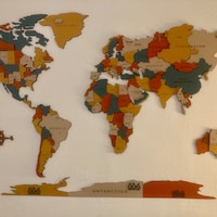 Map of the World 3D, Laser Cut File, SVG, EPS, DXF, Cdr, Pdf ...
