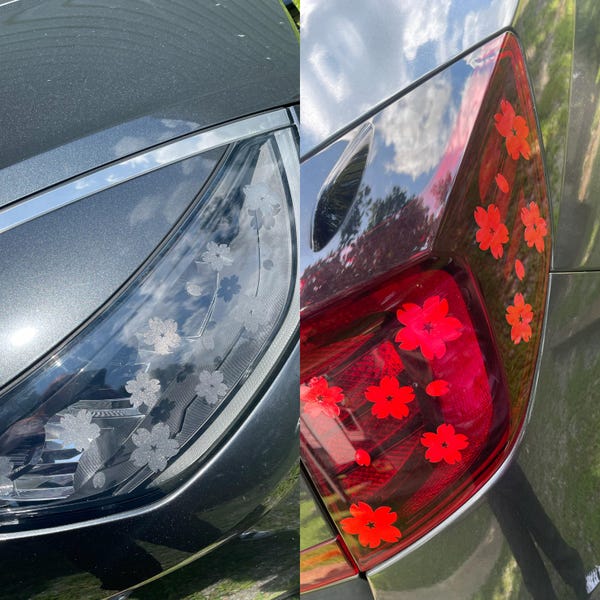 18 Assorted Sakura Headlight Taillight Decals 2 Sticker Sheets Glitter ...