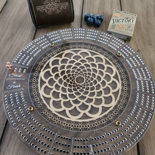 Compass Themed Cribbage Board Gift – Custom Cribbage – Wooden Cribbage ...